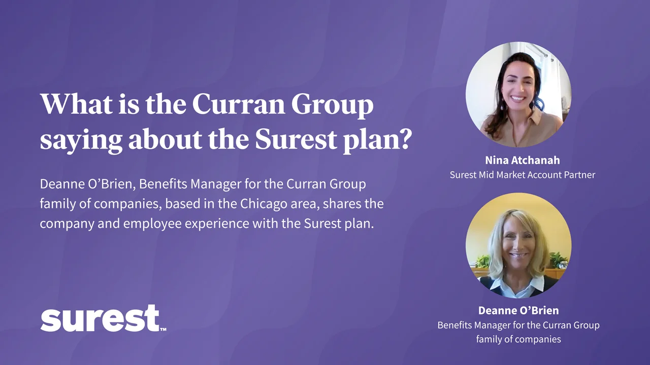 What is the Curran Group saying about the Surest plan? on Vimeo