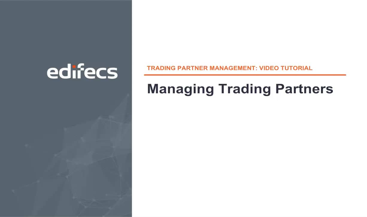 Trading Partner Management (TPM): Managing Trading Partners on Vimeo