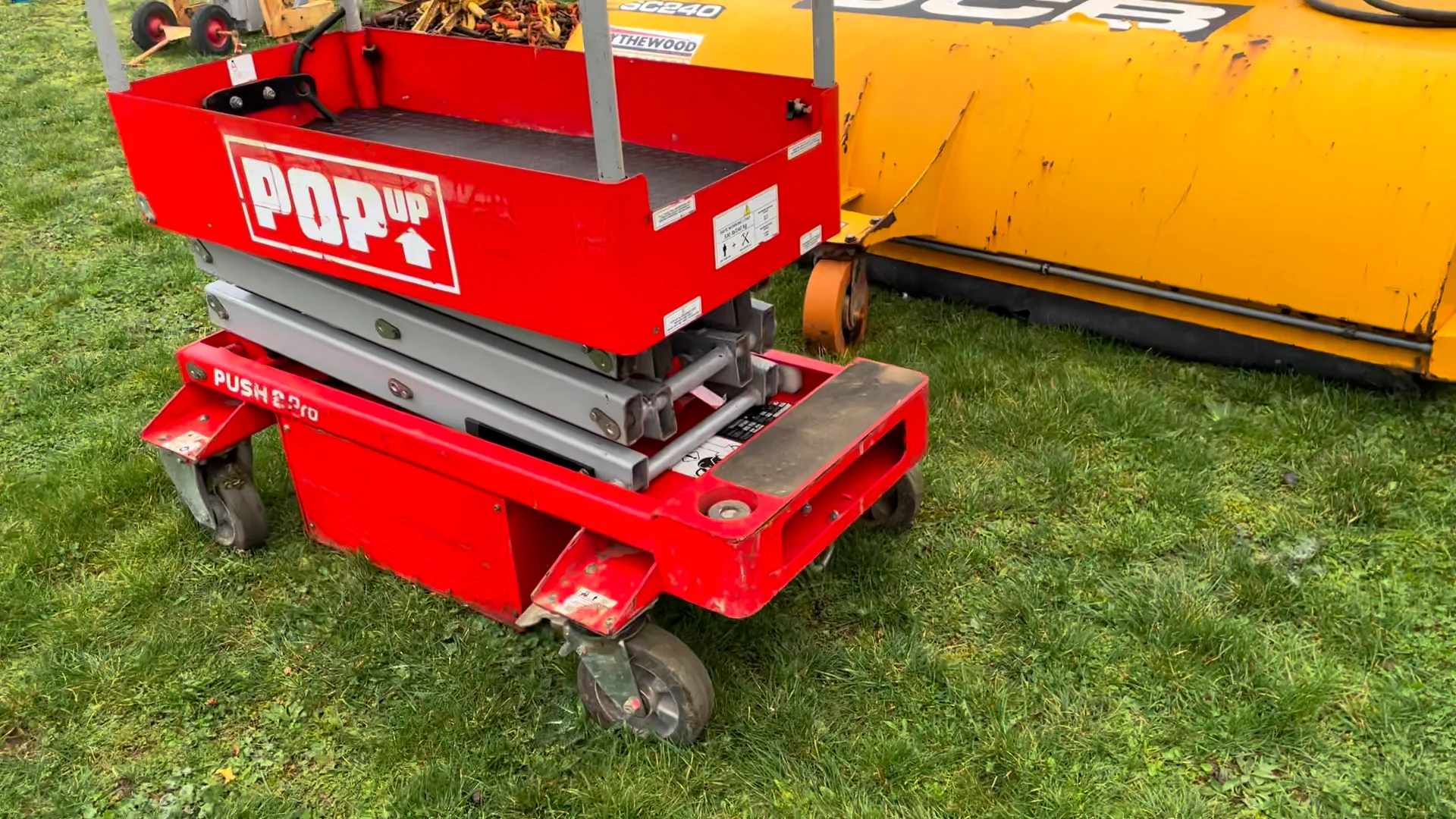 Pop Up PUSH 8 PRO Wheeled Scissor Lift Access Platform on Vimeo