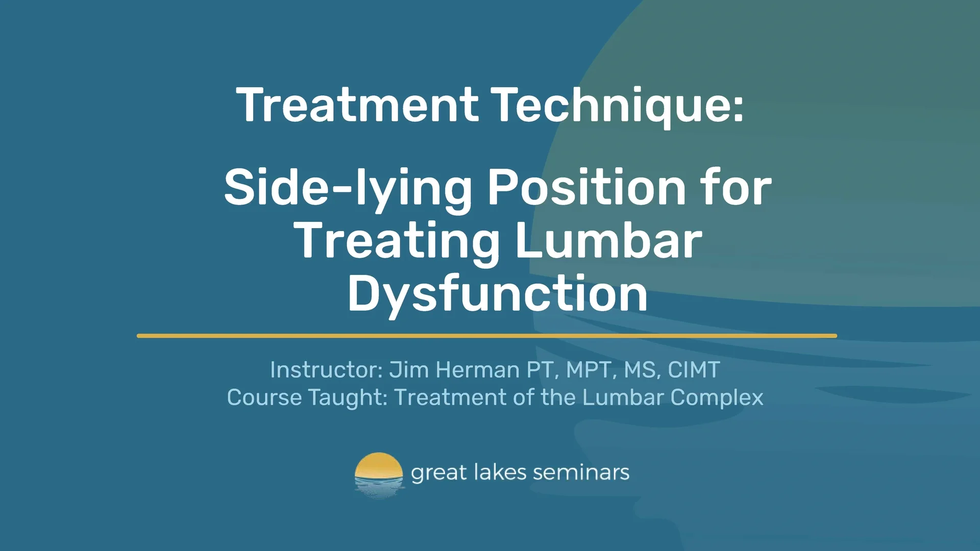 March 2023: Side-Lying Position for Treating Lumbar Dysfunction