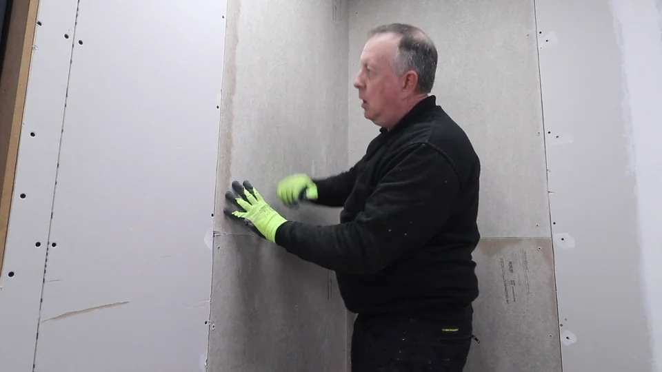 How to fit backer board on walls on Vimeo