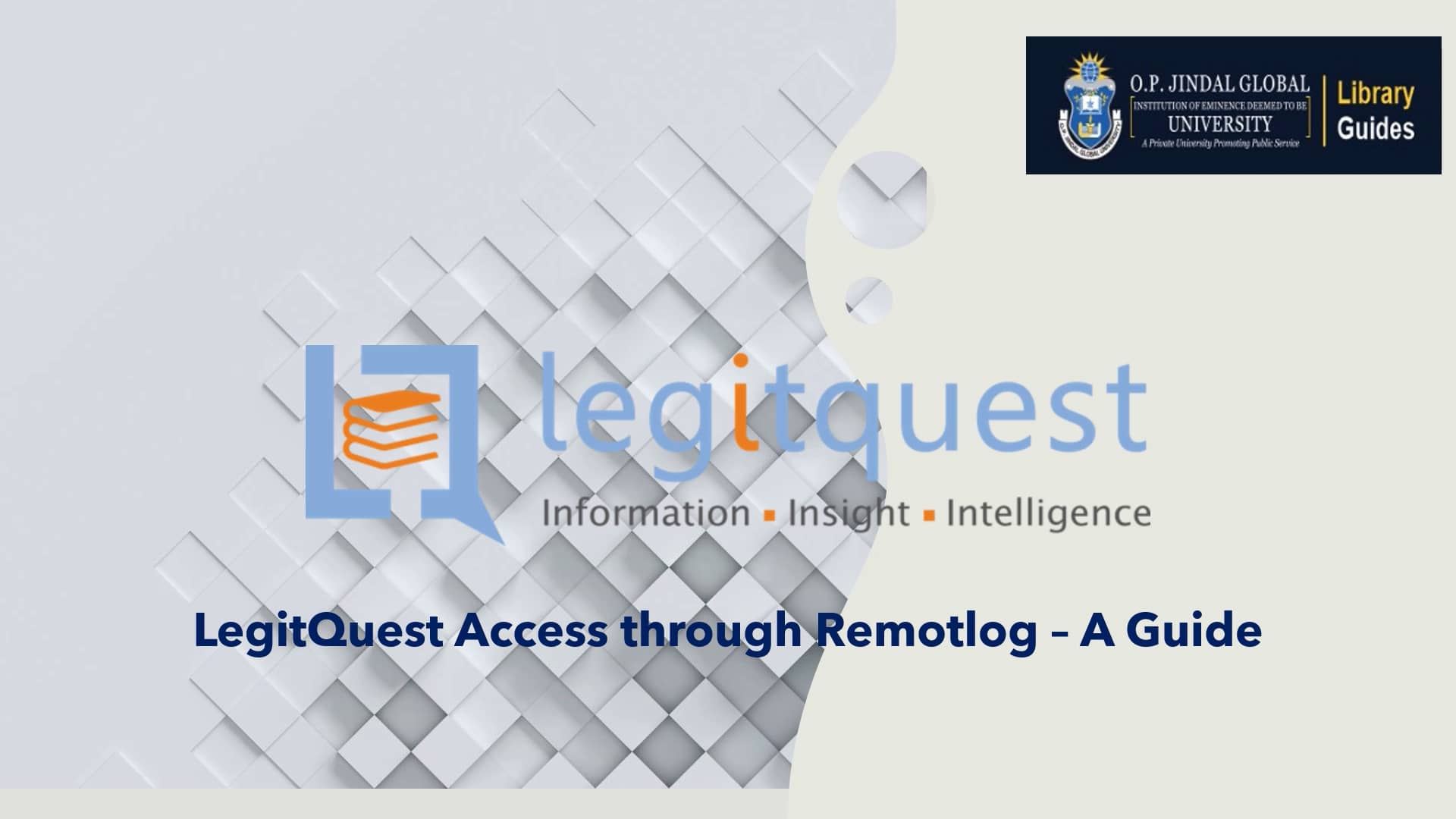 Access to LegitQuest through Remotlog- A guide on Vimeo
