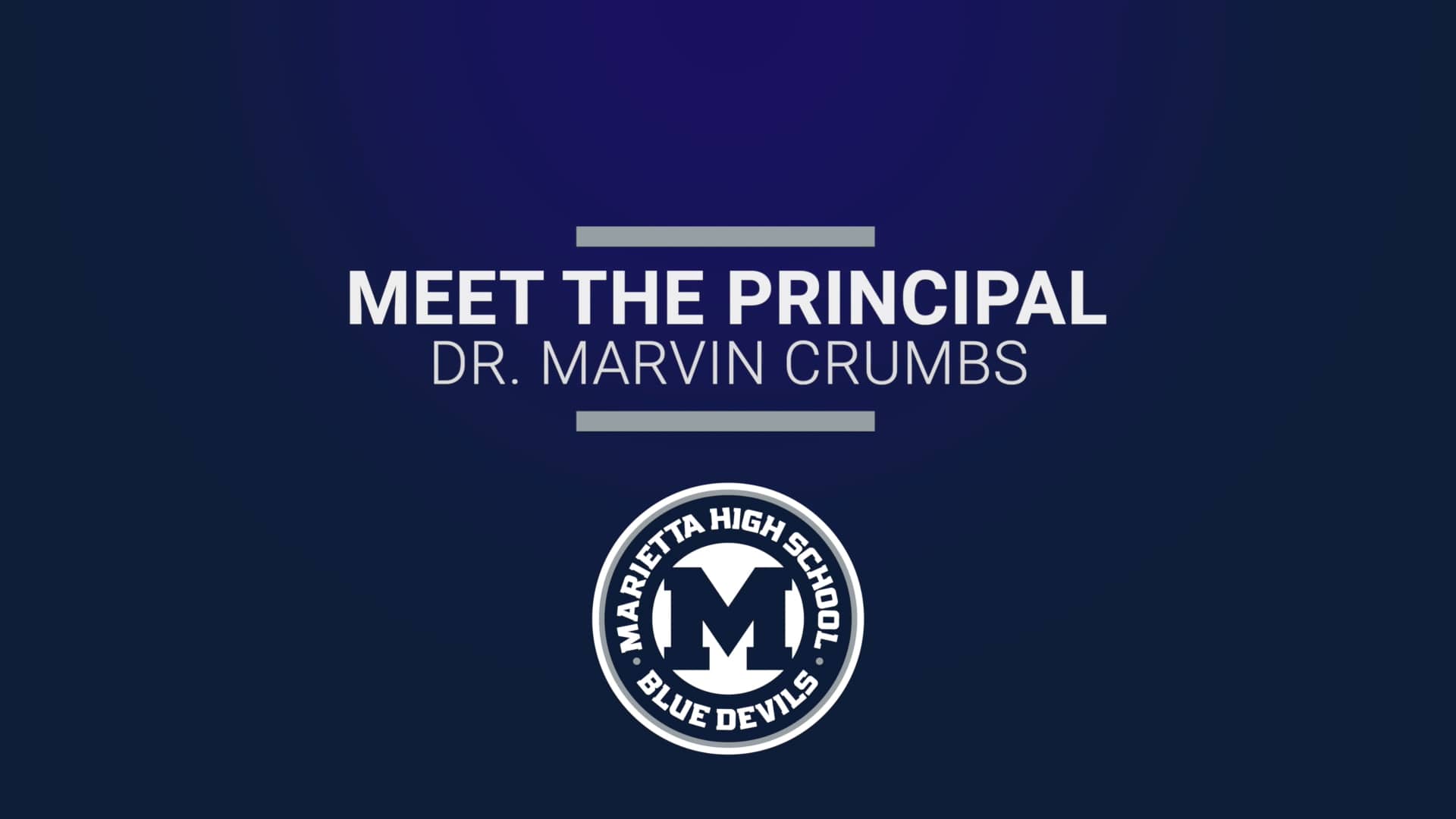 Meet The Principal: Dr. Marvin Crumbs on Vimeo