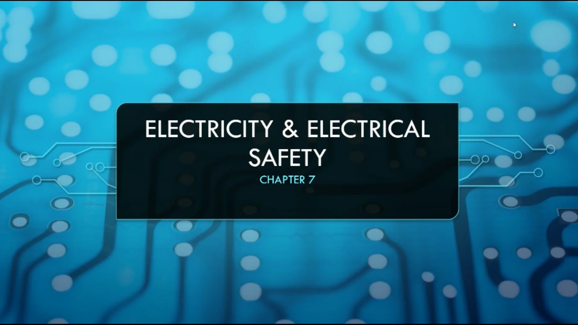 Basic Esthetics- Chapter 7 Electricity Part 2 on Vimeo