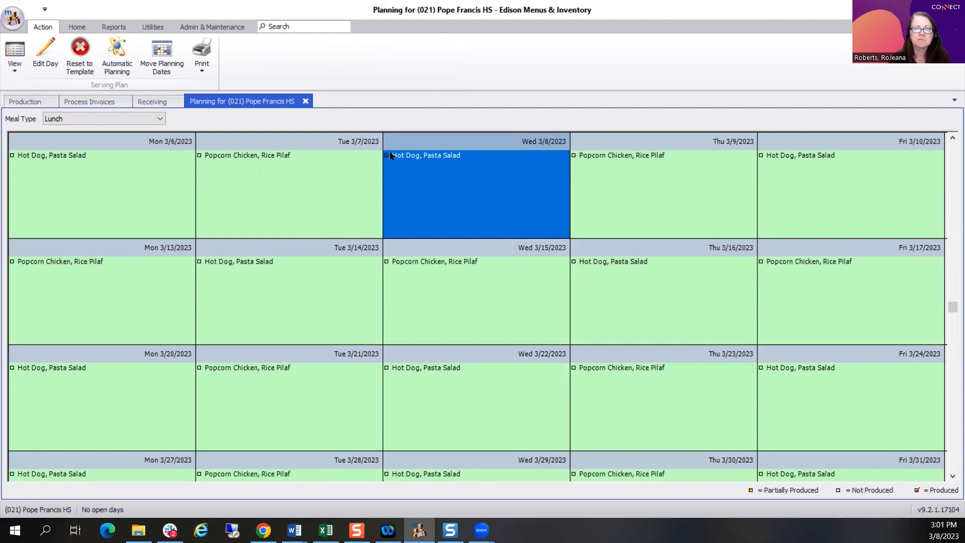MCS Edison: Bulk production screen, invoice processing, reporting