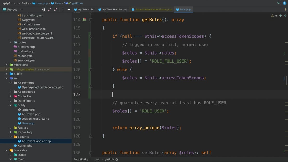 API Token Scopes > API Platform 3 Part 2: Security for your Treasures | SymfonyCasts