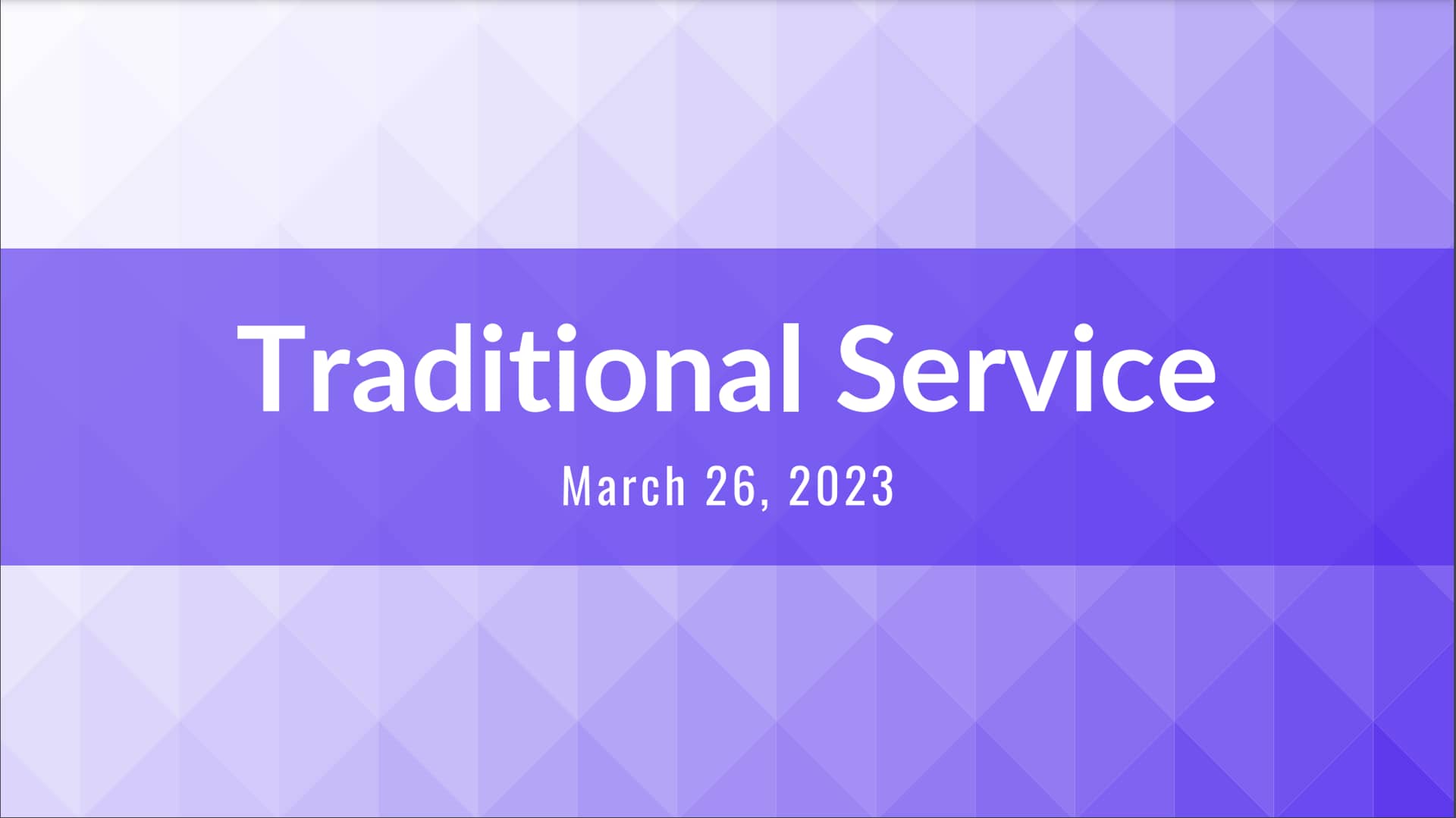 March 26, 2023 -Traditional on Vimeo