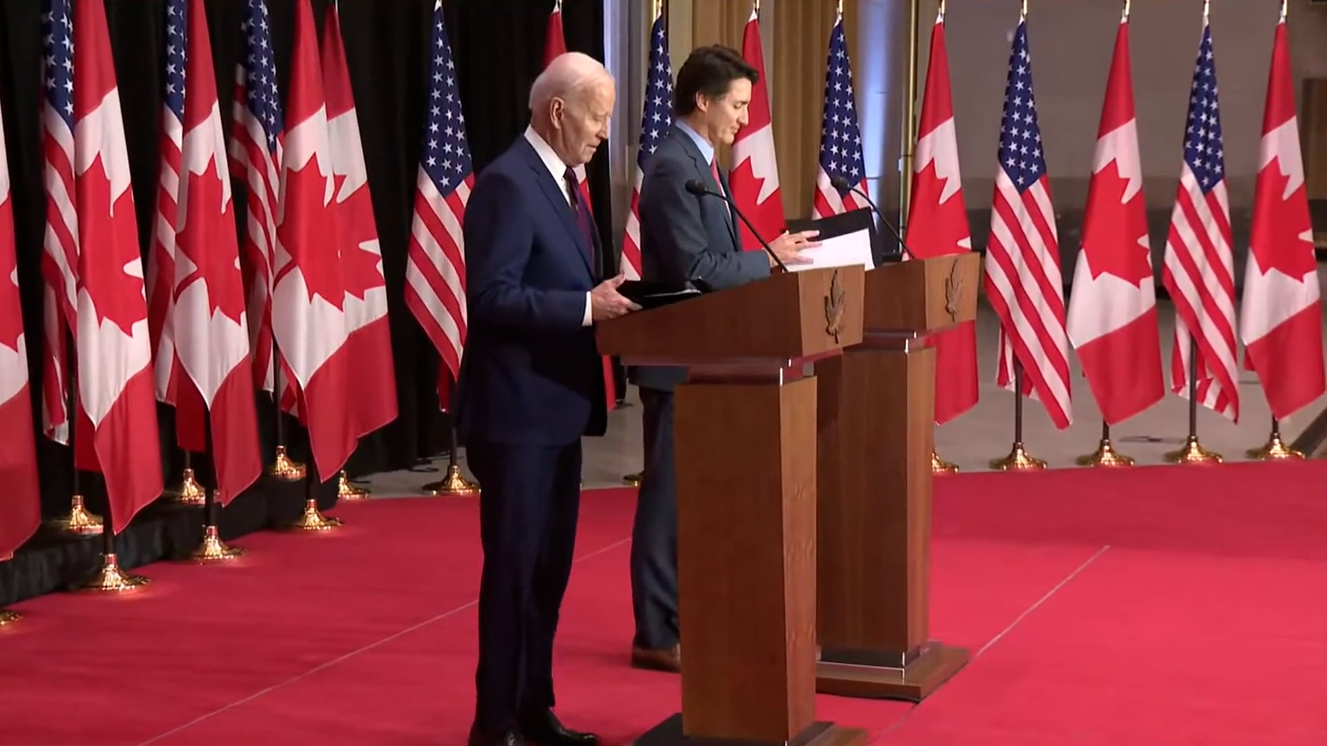 Press Conference: Joe Biden and Justin Trudeau of Canada Hold a Joint ...