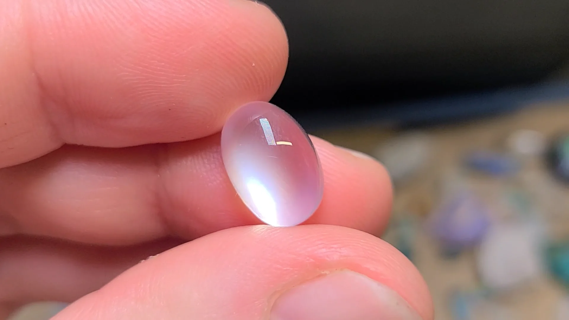 Bright Silver Moonstone from Myanmar (Burma), 5.77ct on Vimeo