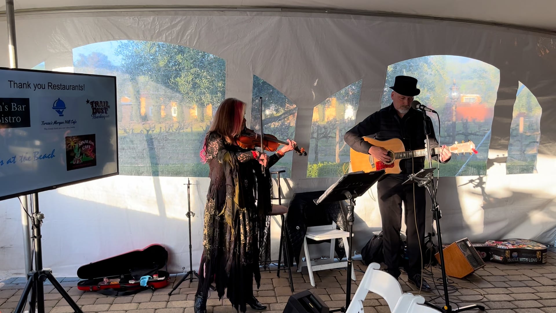 Belinda Salvidge and Shawn Dohring are playing in the big tent of the ...