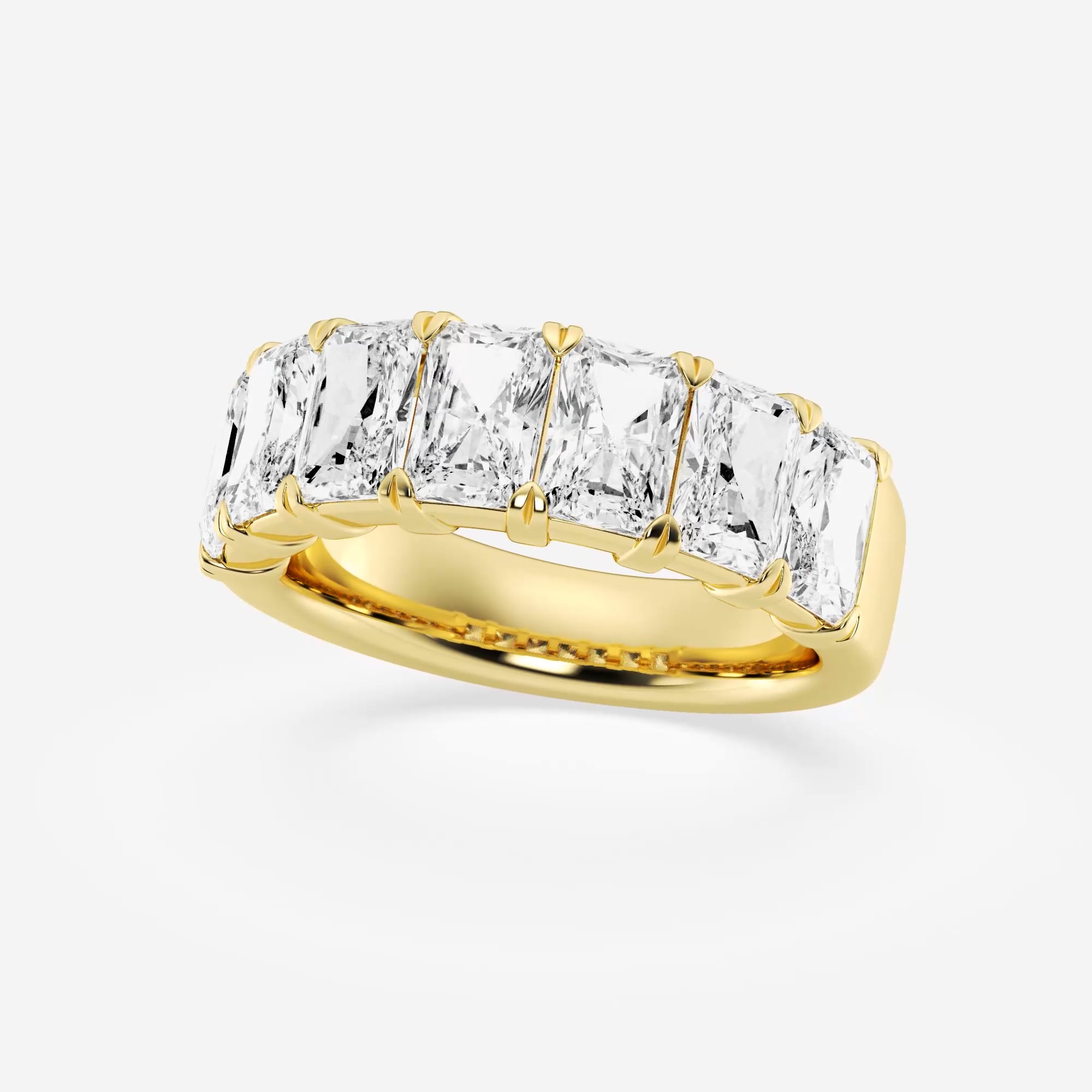 3 7/8 ctw Radiant Lab Grown Diamond Seven-Stone Anniversary Band ...