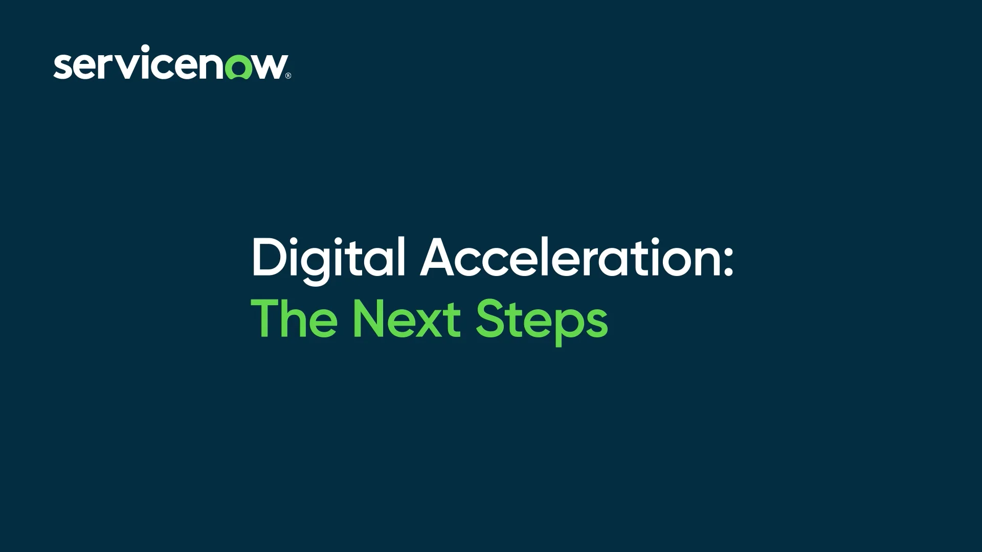 ServiceNow 2023: Digital Acceleration: The Next Steps on Vimeo