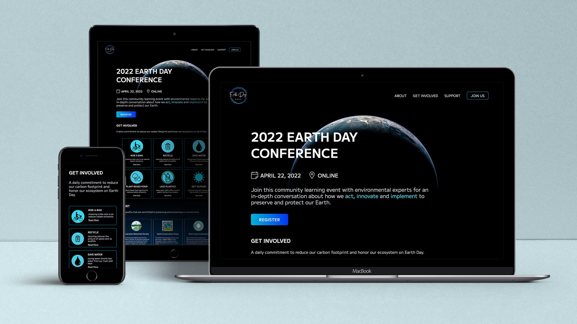 Earth Day Conference - Responsive Website on Vimeo