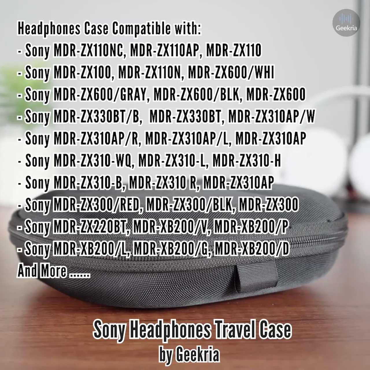 Geekria NOVA Headphones Case Compatible with Sony MDR-ZX600 Geekria NOVA Headphones Case Compatible with Sony MDR-ZX600