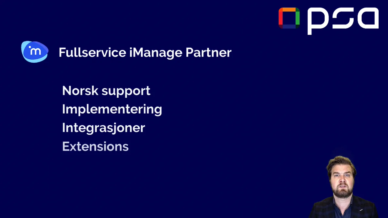 iManage Cloud presentation in Norwegian by PSA on Vimeo