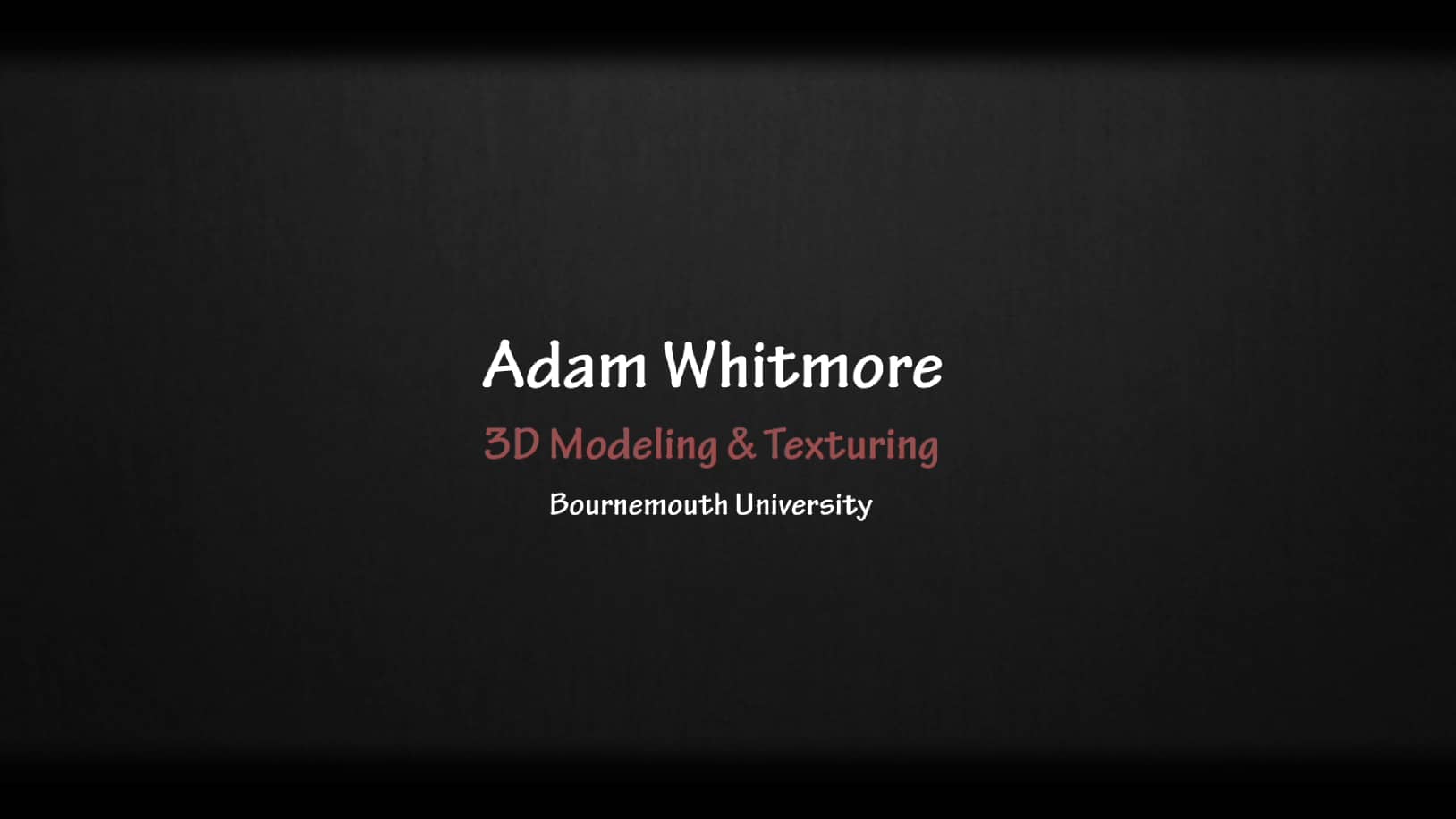 Adam Whitmore - 3D Modeling & Texturing Showreel on Vimeo