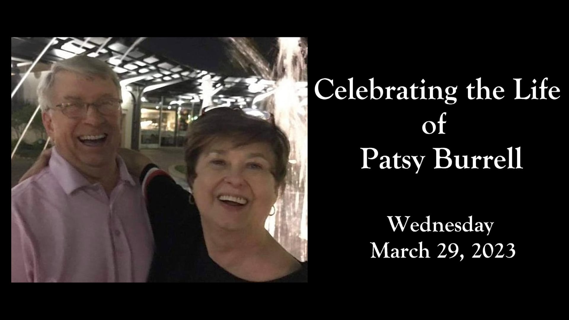 Celebrating the Life of Patsy Burrell - March 29, 2023 on Vimeo