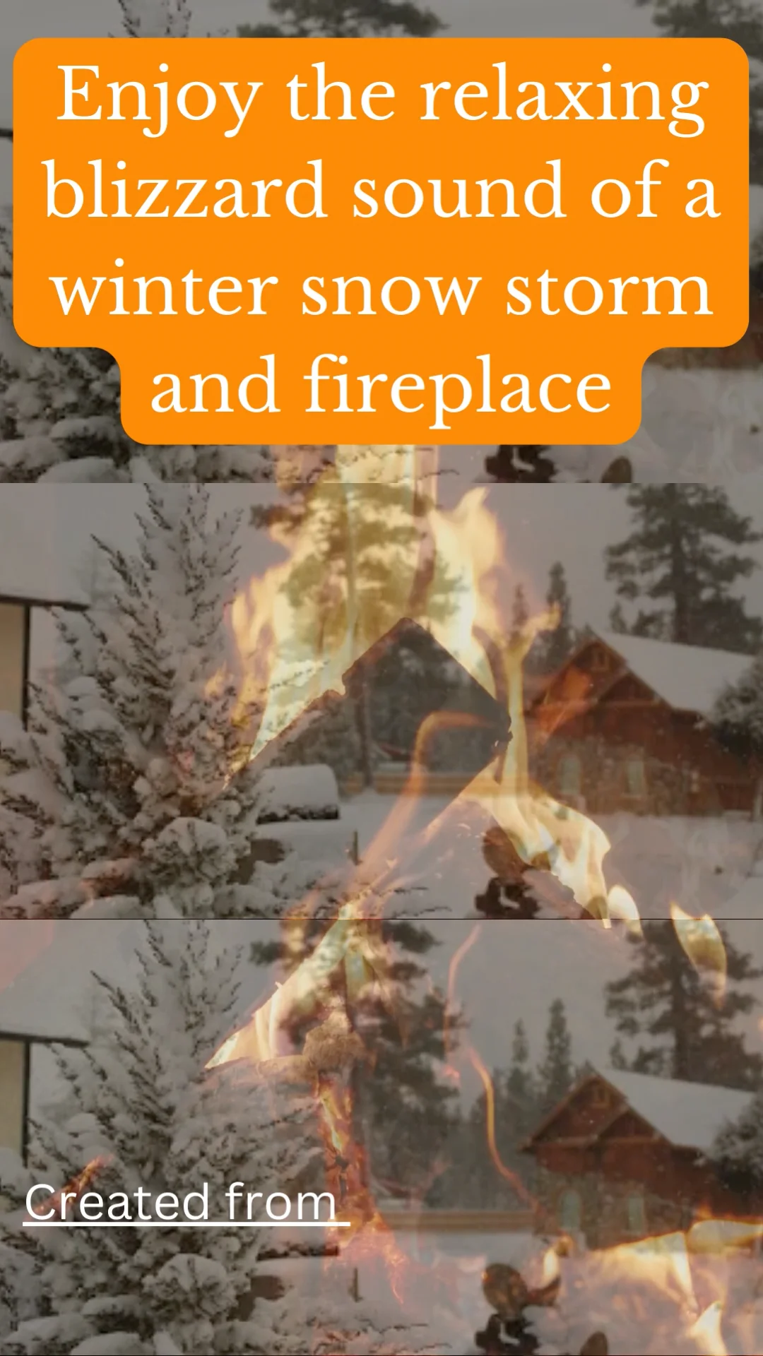 Enjoy the relaxing blizzard sound of a winter snow storm and fireplace ...