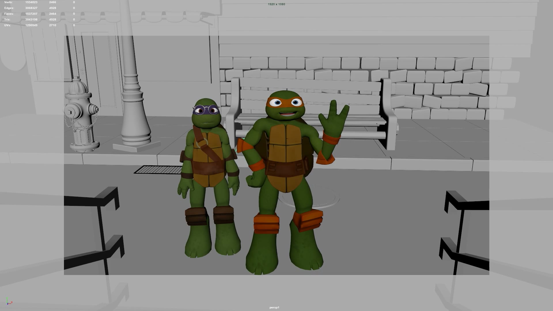 TMNT Shot - blocking (WIP) on Vimeo