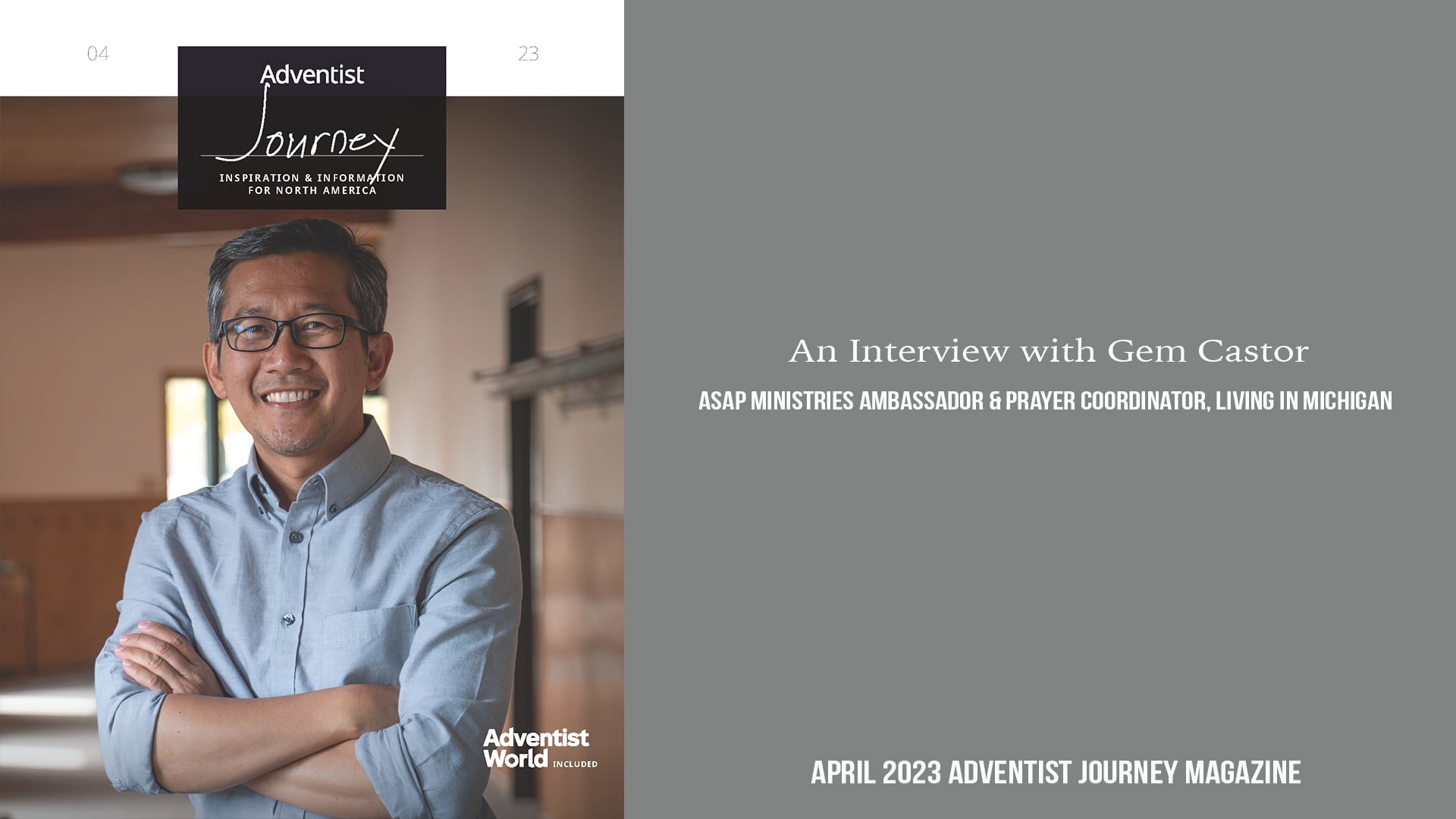 Adventist Journey - Gem Castor on Vimeo