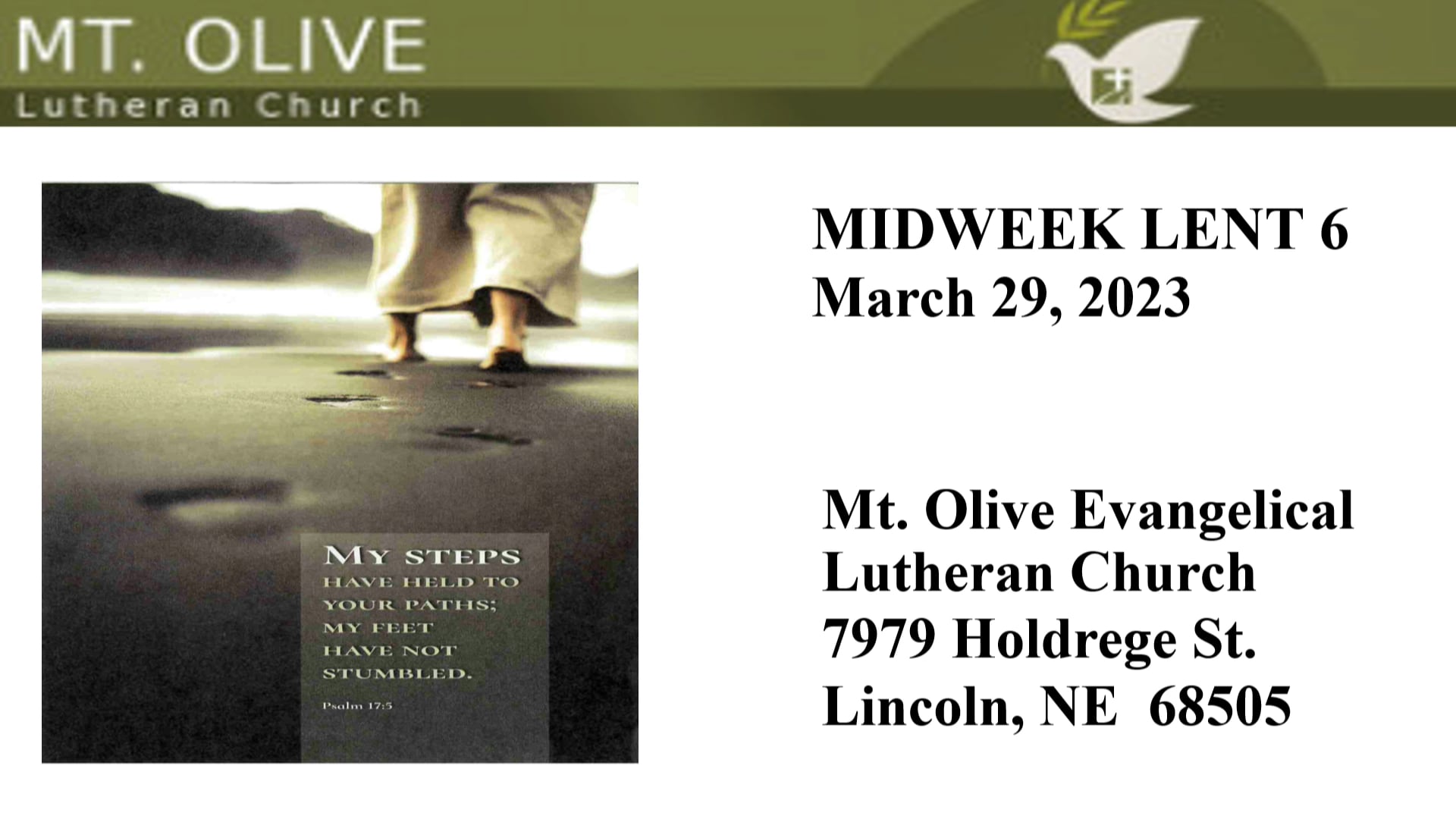 Mid Week Lenten Service on Vimeo
