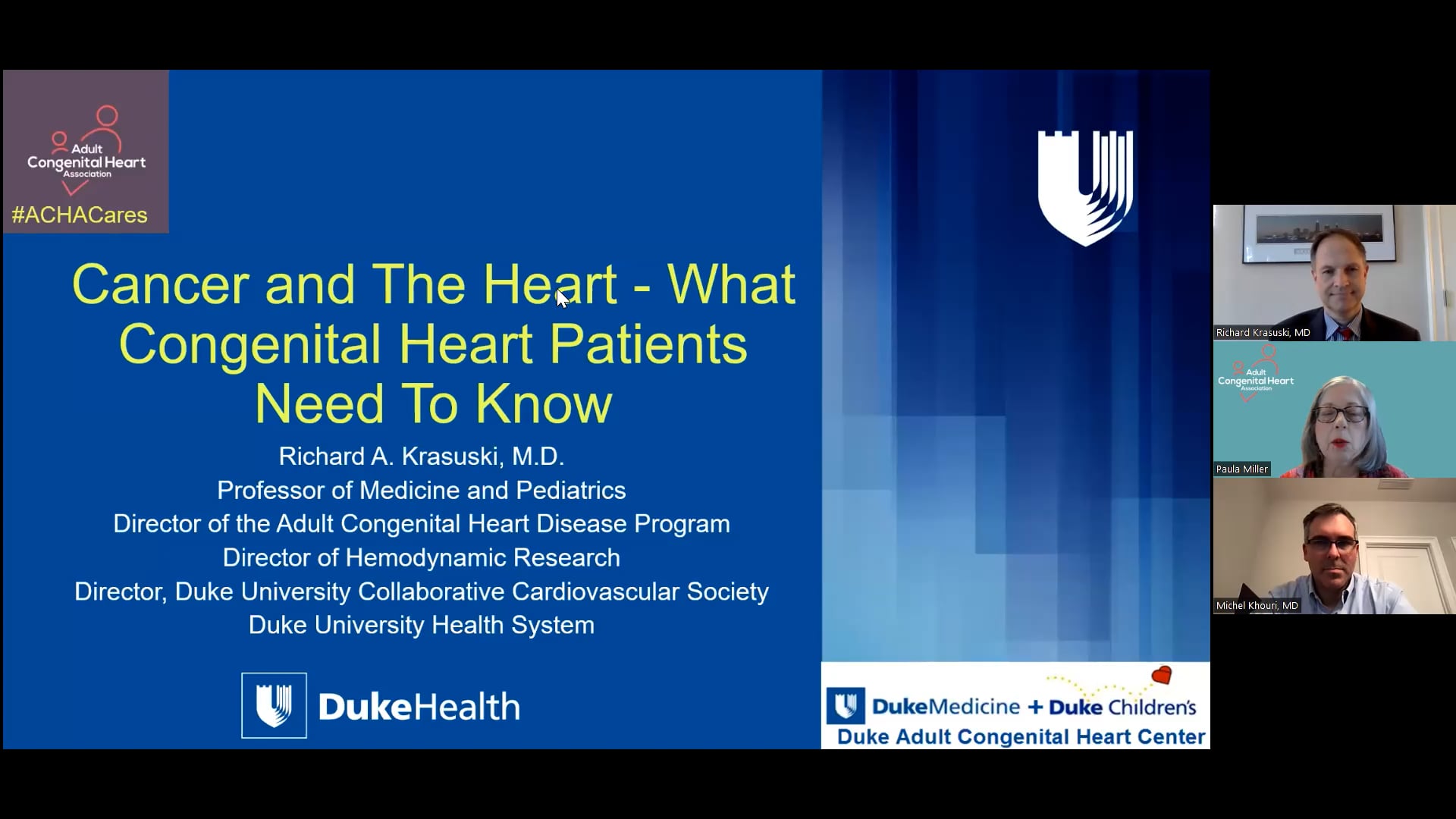Cancer and the Heart: What CHD Patients Need to Know on Vimeo