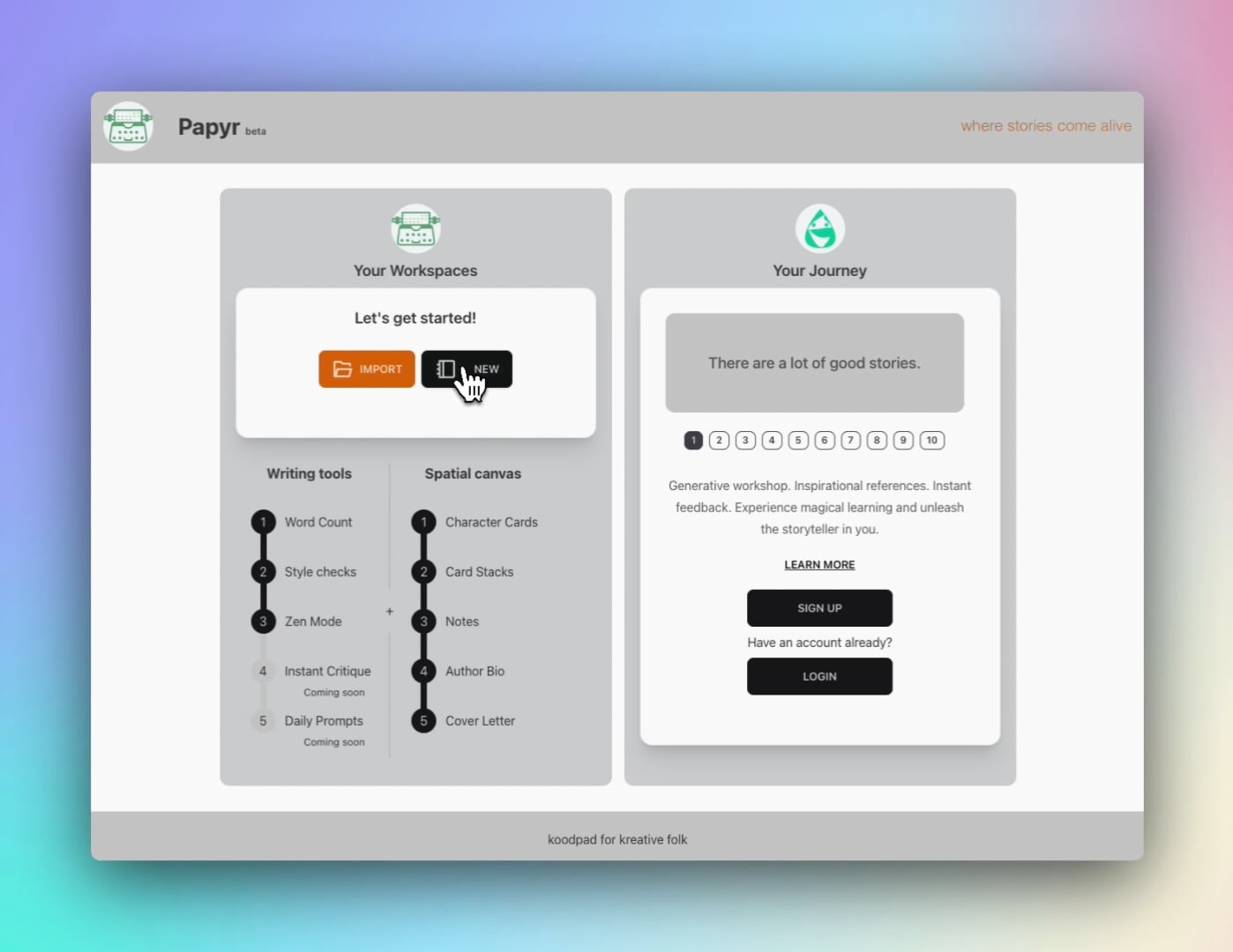 Papyr-1-Workspaces on Vimeo
