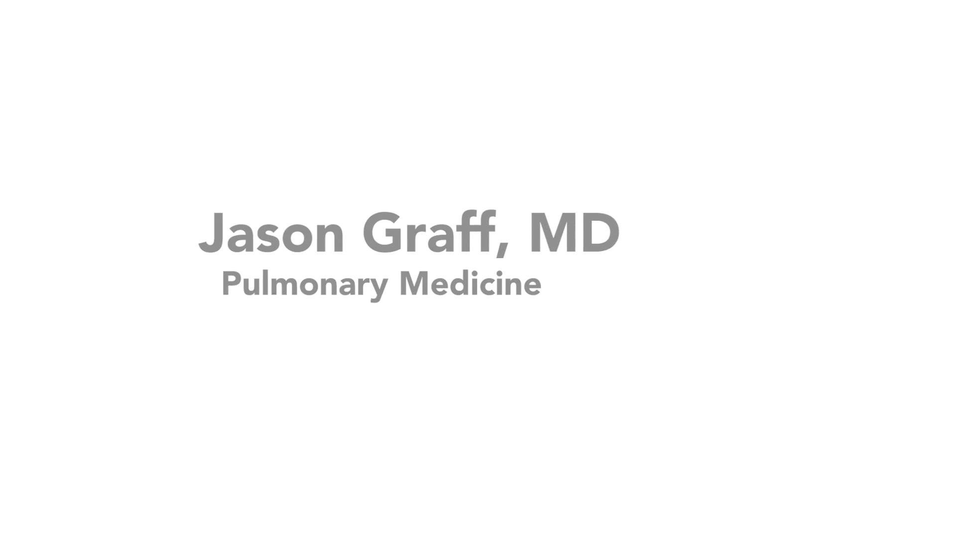 Jason Graff, MD on Vimeo