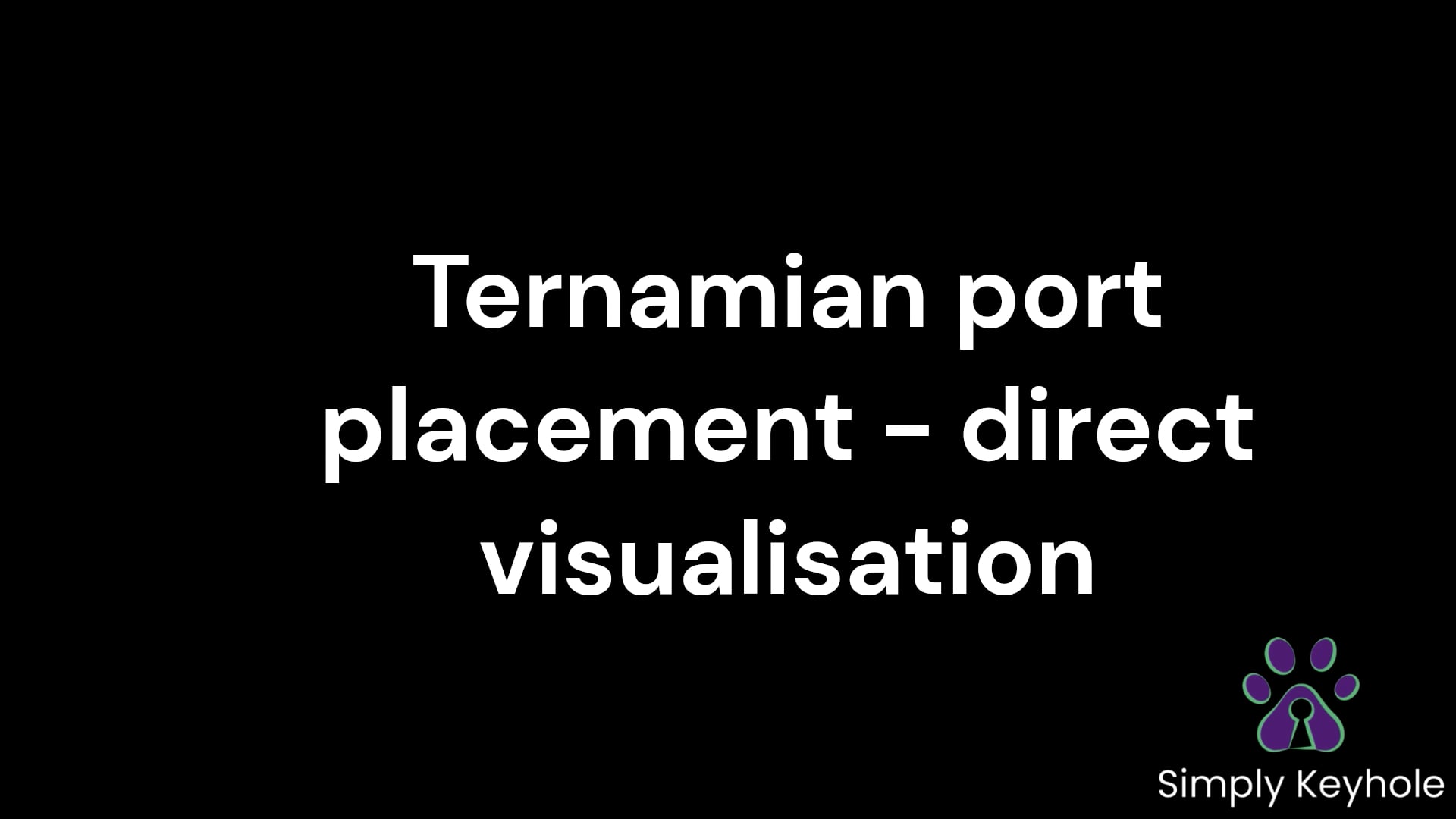 Ternamian port direct visual entry on Vimeo