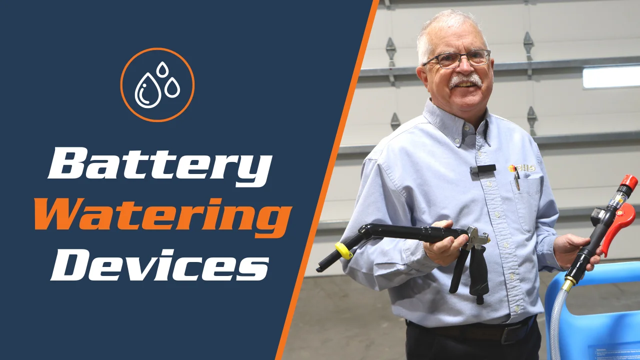 Forklift Battery Watering Equipment | Material Handling Minute on Vimeo