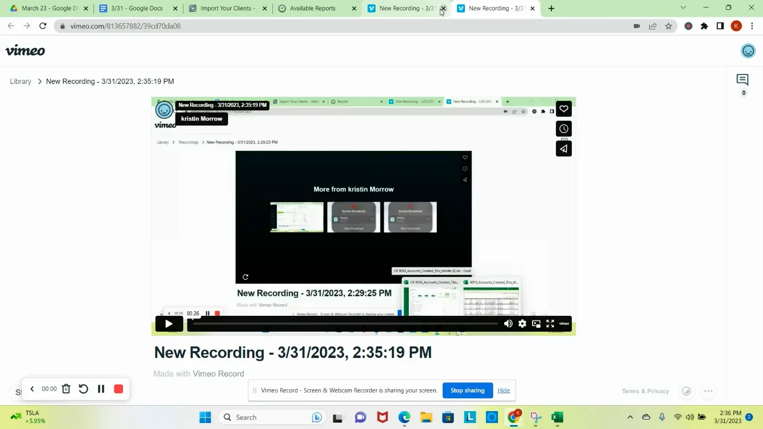 Exporting Accounts and Leads on Vimeo