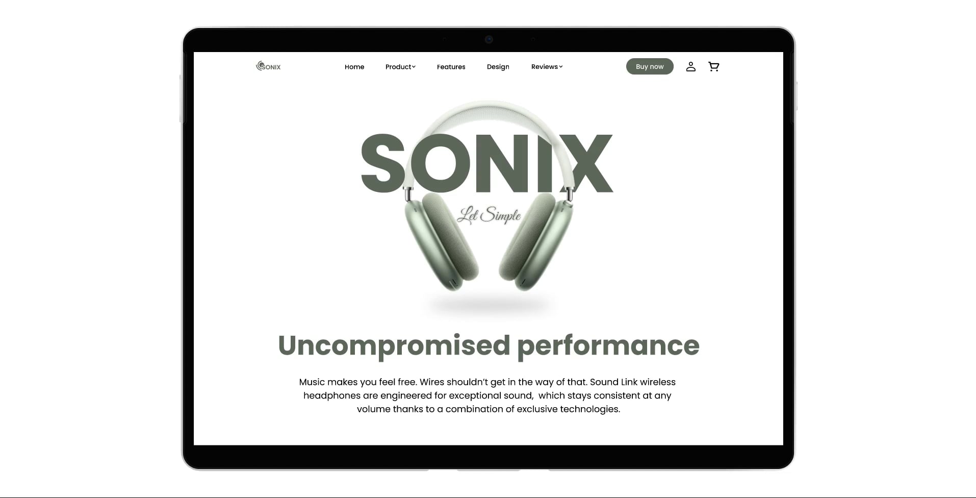 Sonix E-commerce | website landing page on Vimeo