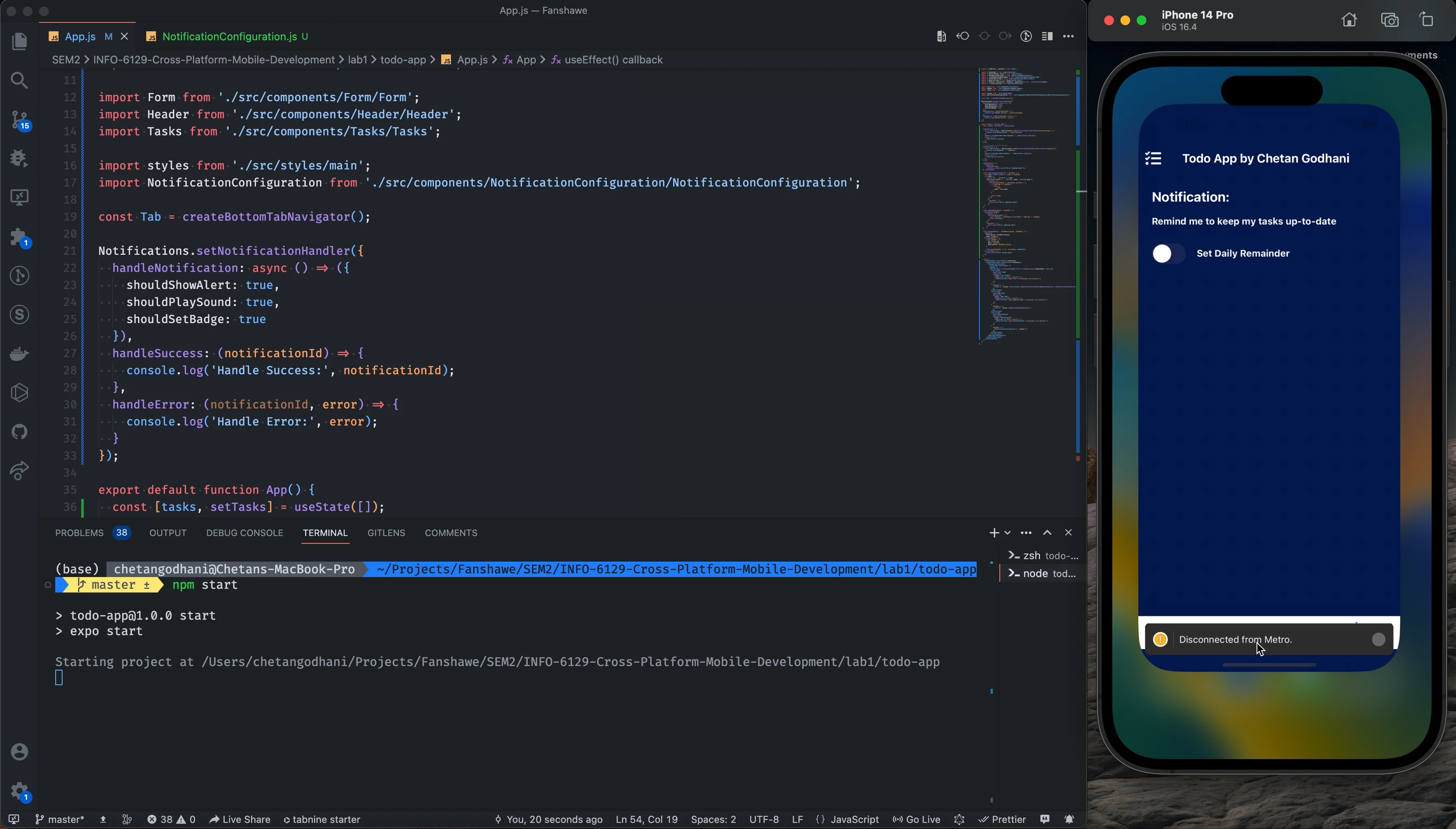React Native Lab5 on Vimeo