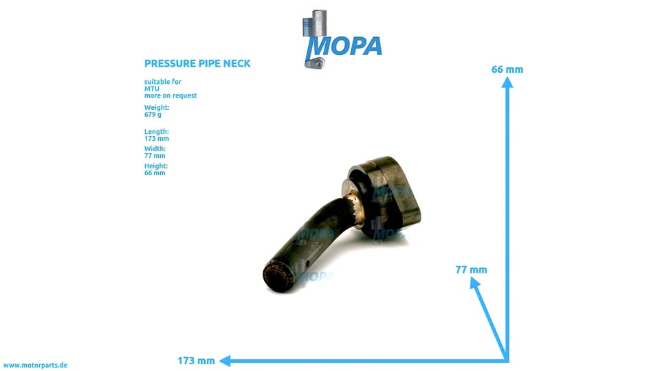 5800100077 - MOPA PRESSURE PIPE NECK suitable for MTU engines on Vimeo