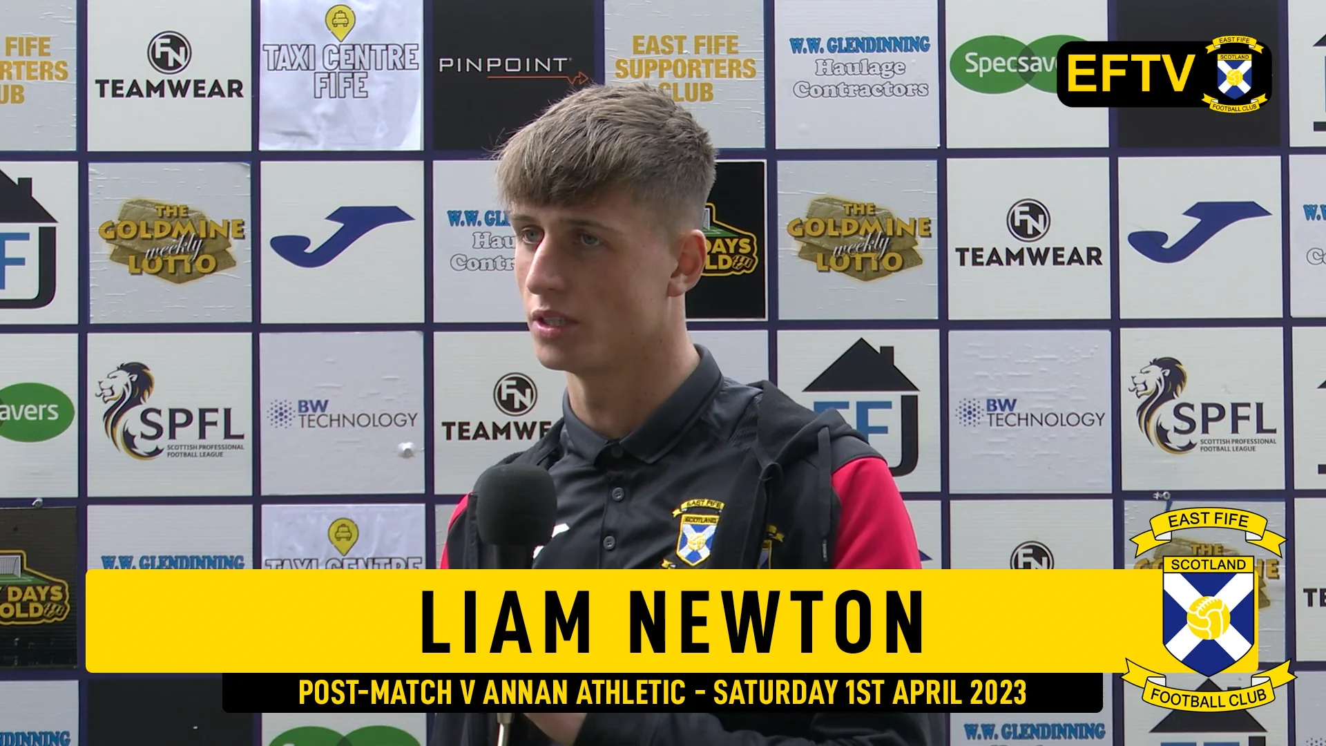 Liam Newton Post Match v Annan Athletic on Vimeo