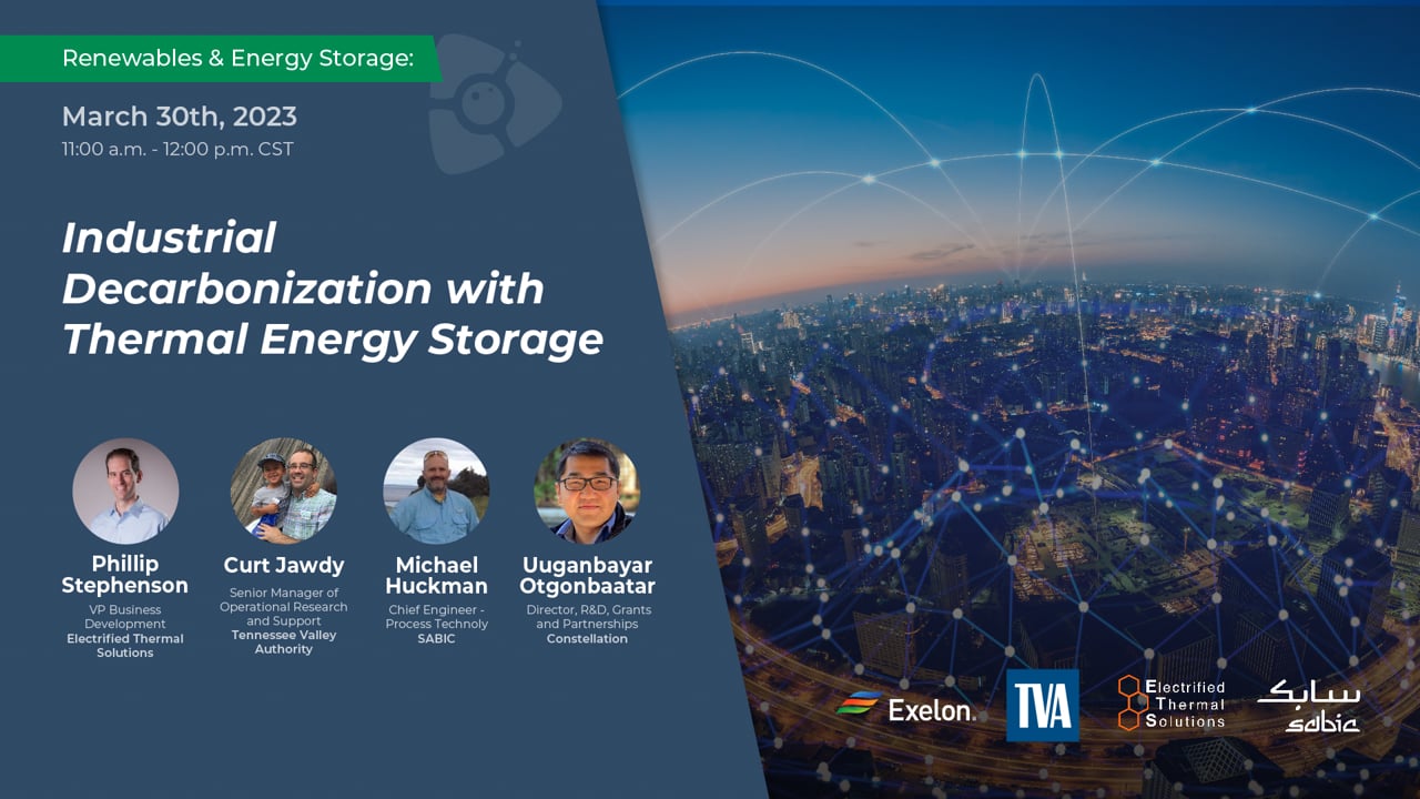 Event Recording - Industrial Decarbonization with Thermal Energy ...