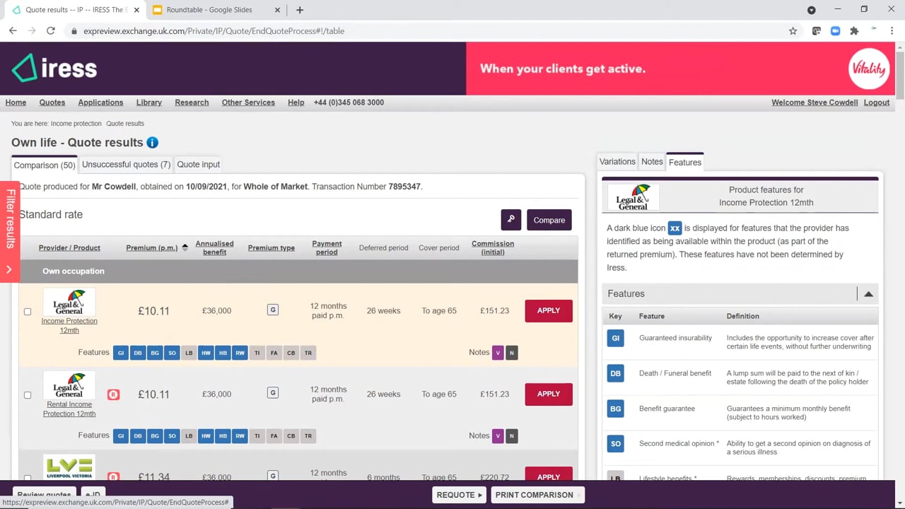 Income Protection Product Features on The Exchange - Iress Community
