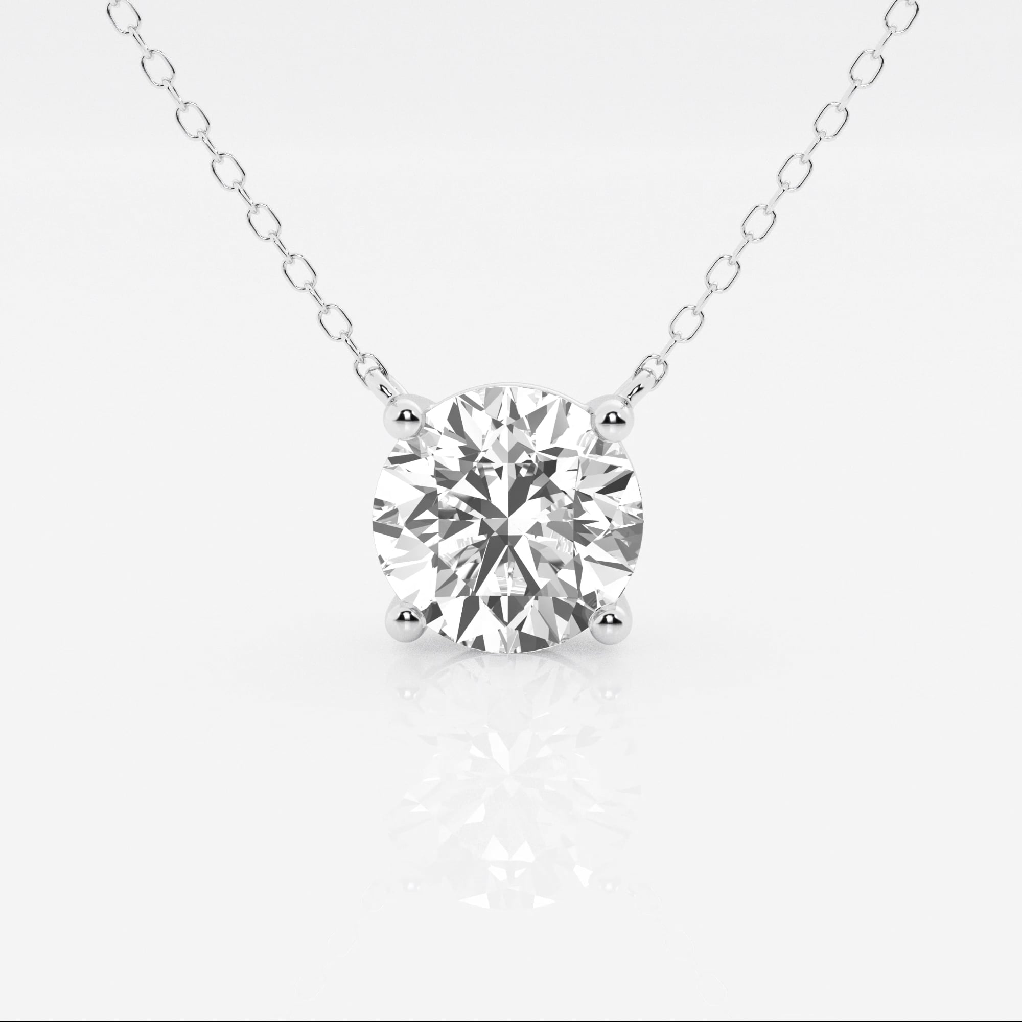 3 ctw Round Lab Grown Diamond Solitaire Pendant - Grownbrilliance