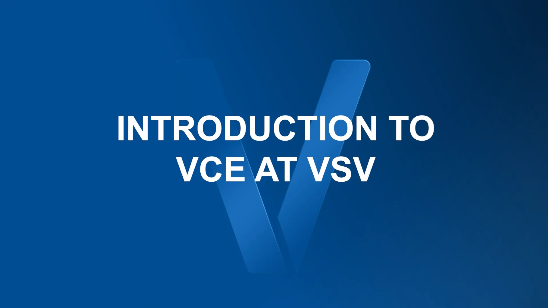 Introduction to VCE at VSV on Vimeo