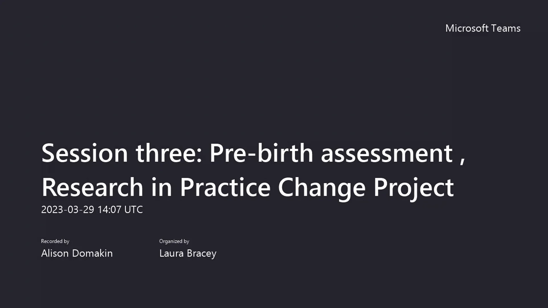 Session 3 Pre Birth Assessment on Vimeo