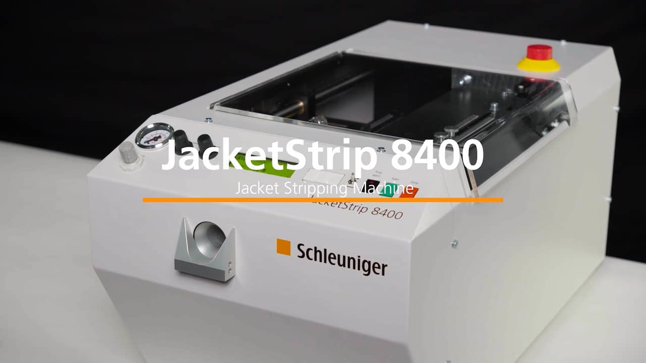 Schleuniger JacketStrip 8400 Stripping Machine (English) on Vimeo