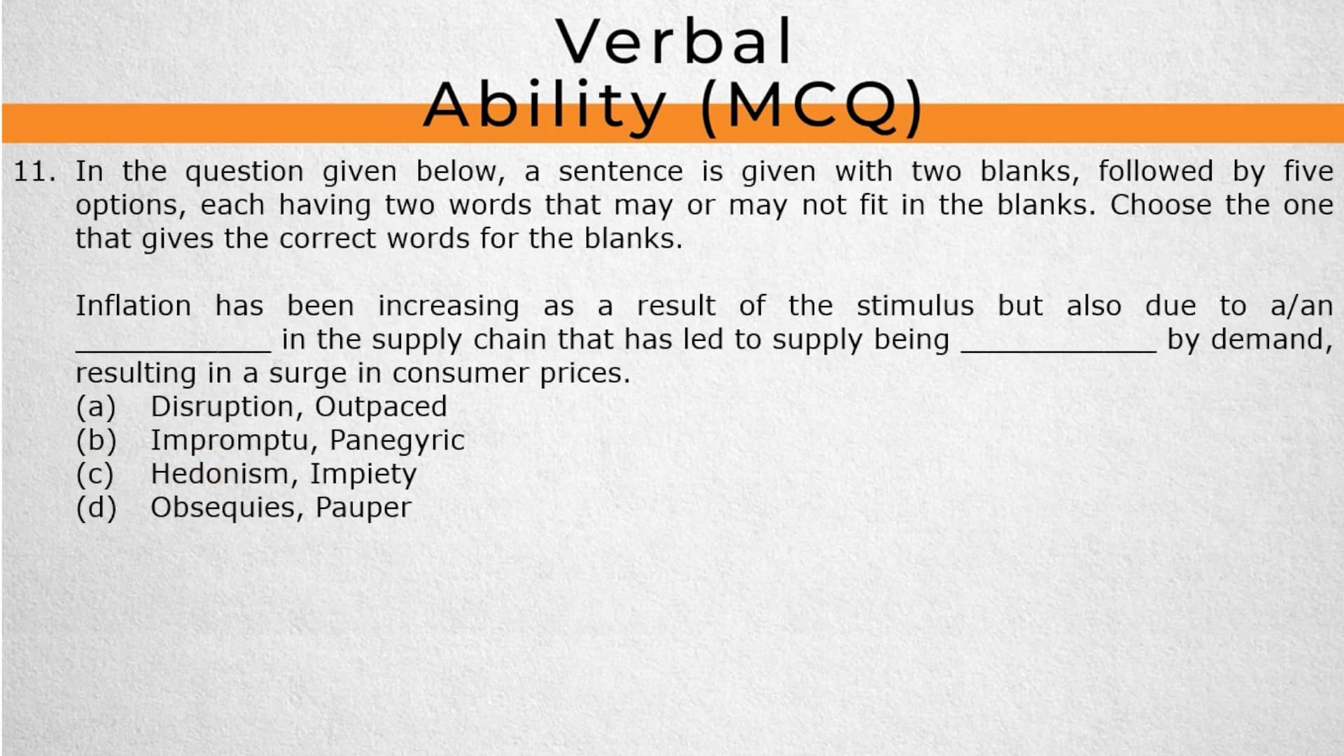 IPMAT Indore Mock 18 VA (MCQ) Q11 on Vimeo
