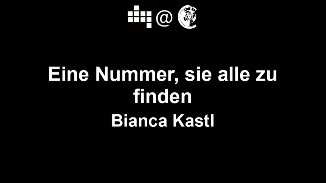 #npa125 - Eine Nummer, sie alle zu finden – Bianca Kastl.mp4 on Vimeo