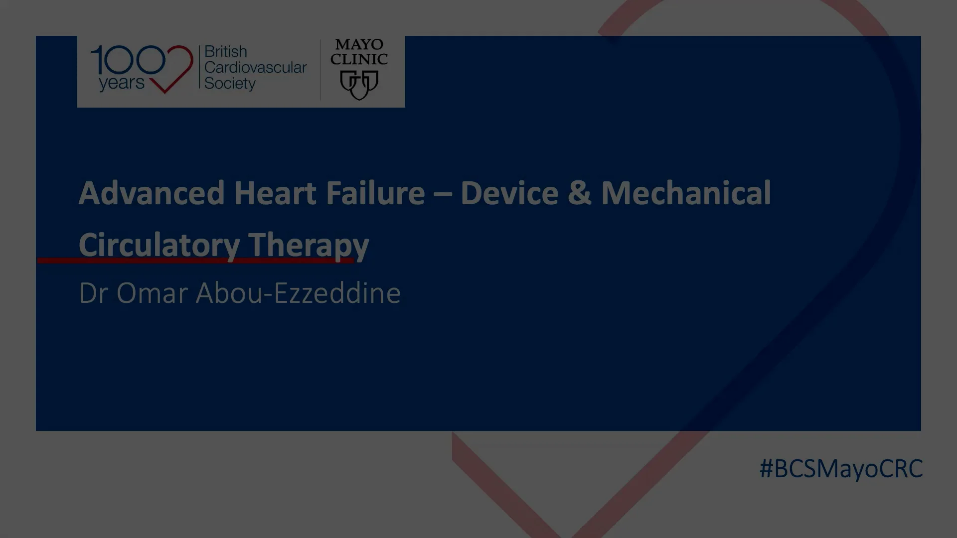 BCS 2023 - Day 1: Talk 12: Advanced Heart Failure – device & mechanical circulatory therapy - Dr ...