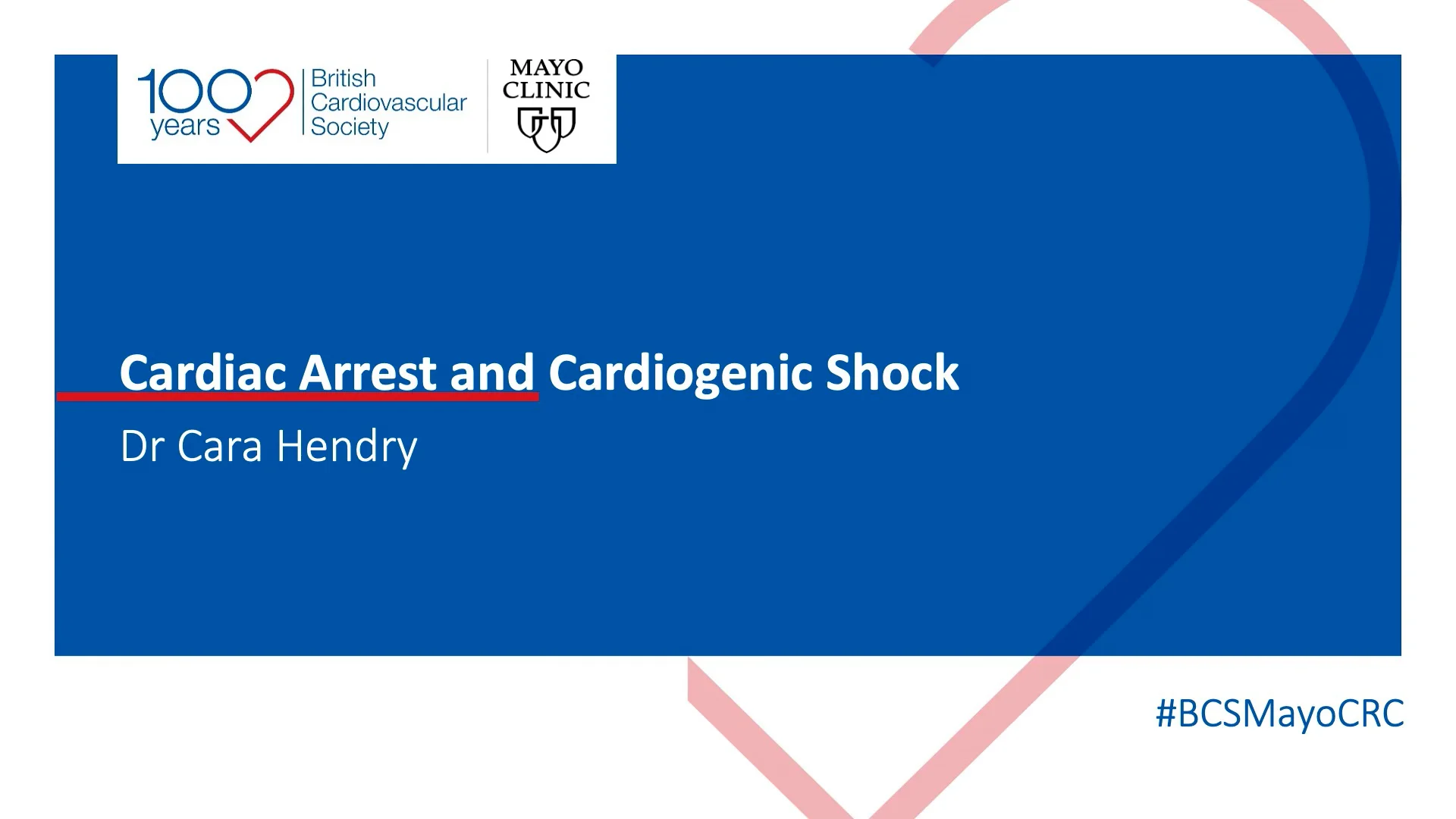 BCS 2023 - Day 2: Talk 10: Cardiac Arrest and Cardiogenic Shock - Dr ...