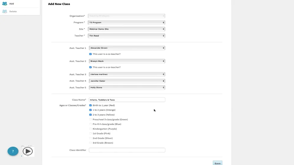 Ready-Set-Go! Video: Adding Classes and Assigning Teachers ...
