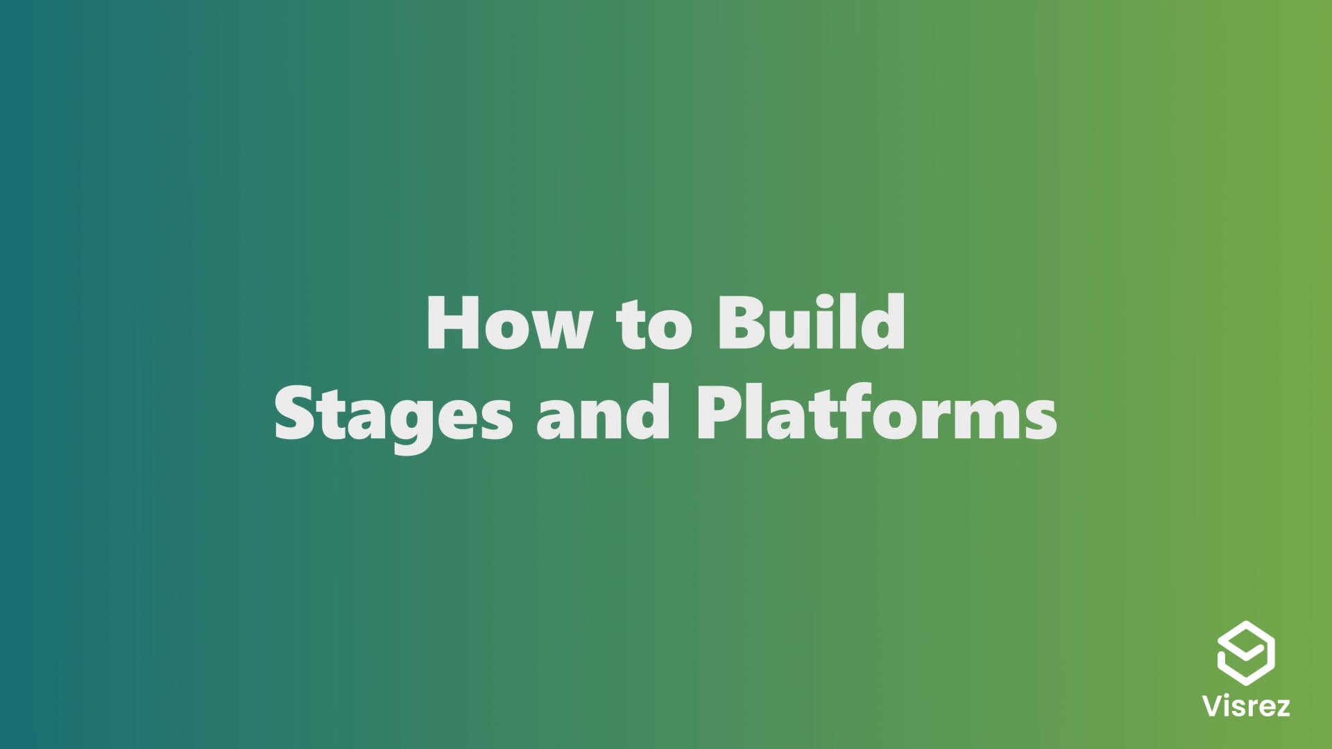 How to Build Stages and Platforms on Vimeo