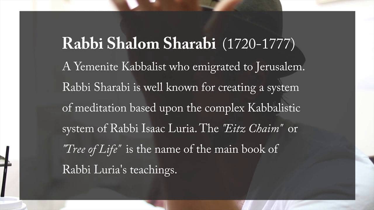 Moshe Hazan introduces the Mystic Meditations of Rav Shalom Sharabi on ...