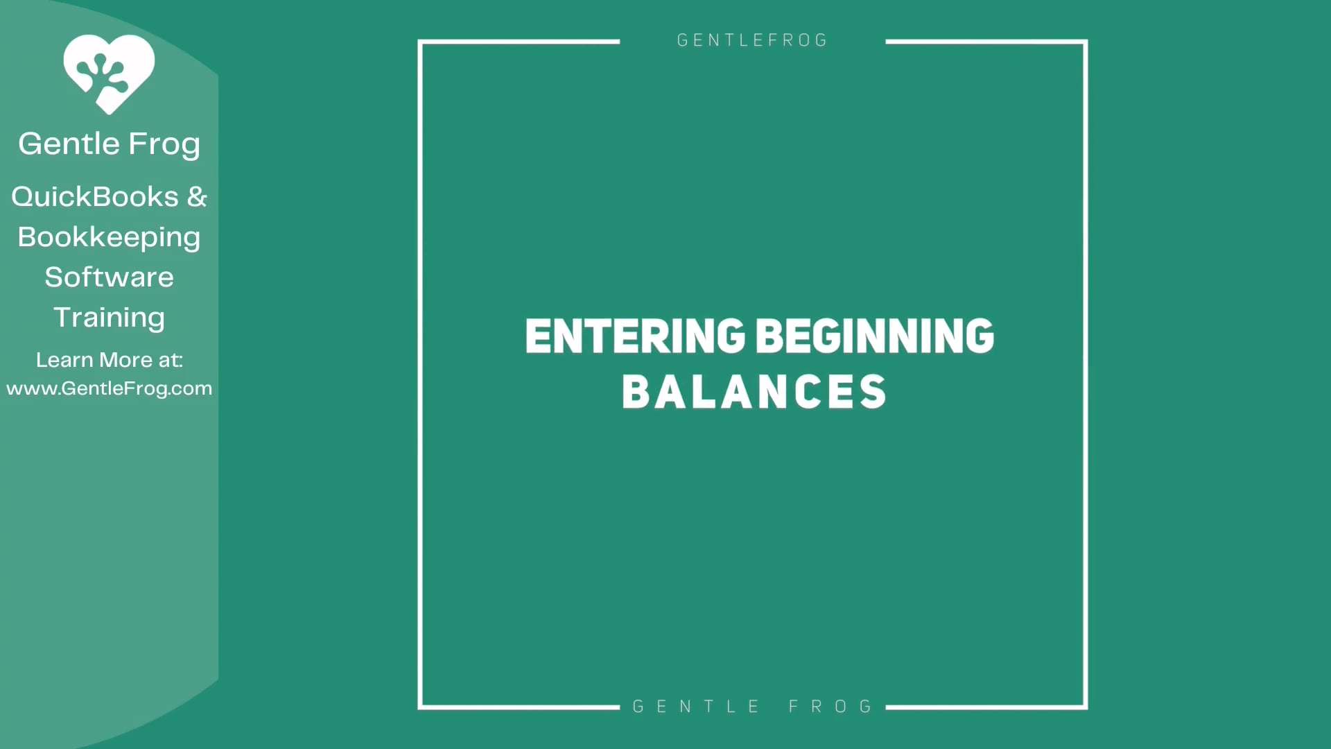 Entering Beginning Balances in QuickBooks Online on Vimeo