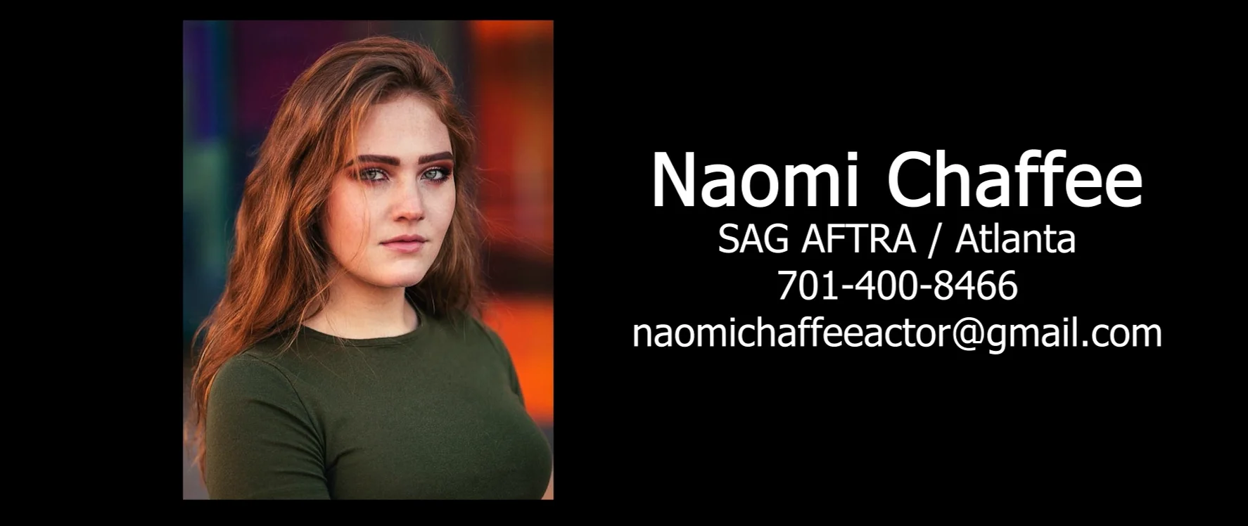 Naomi Chaffee Acting Reel on Vimeo